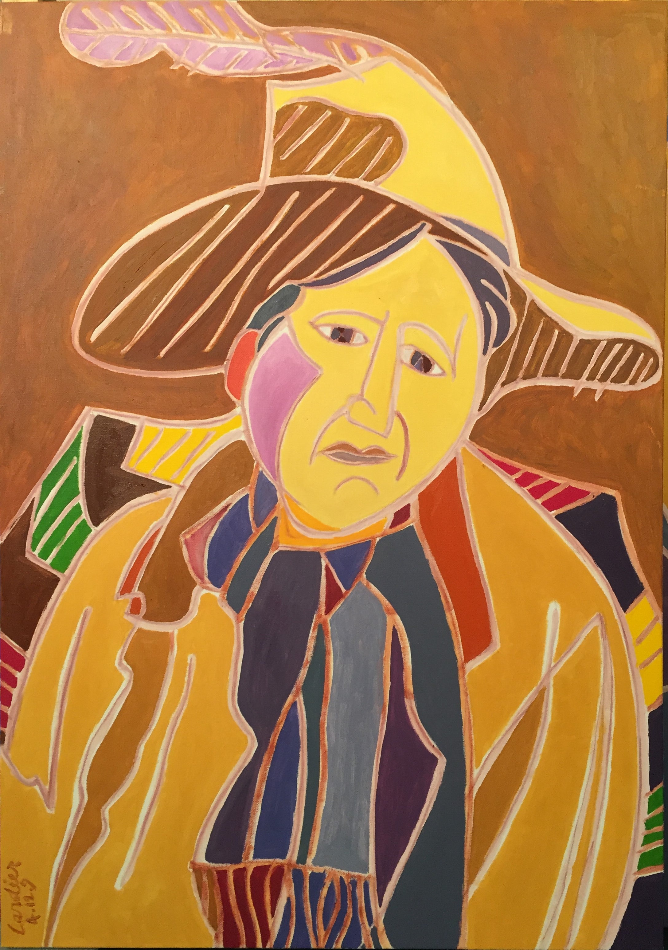 Self-portrait with cap – Henri Landier