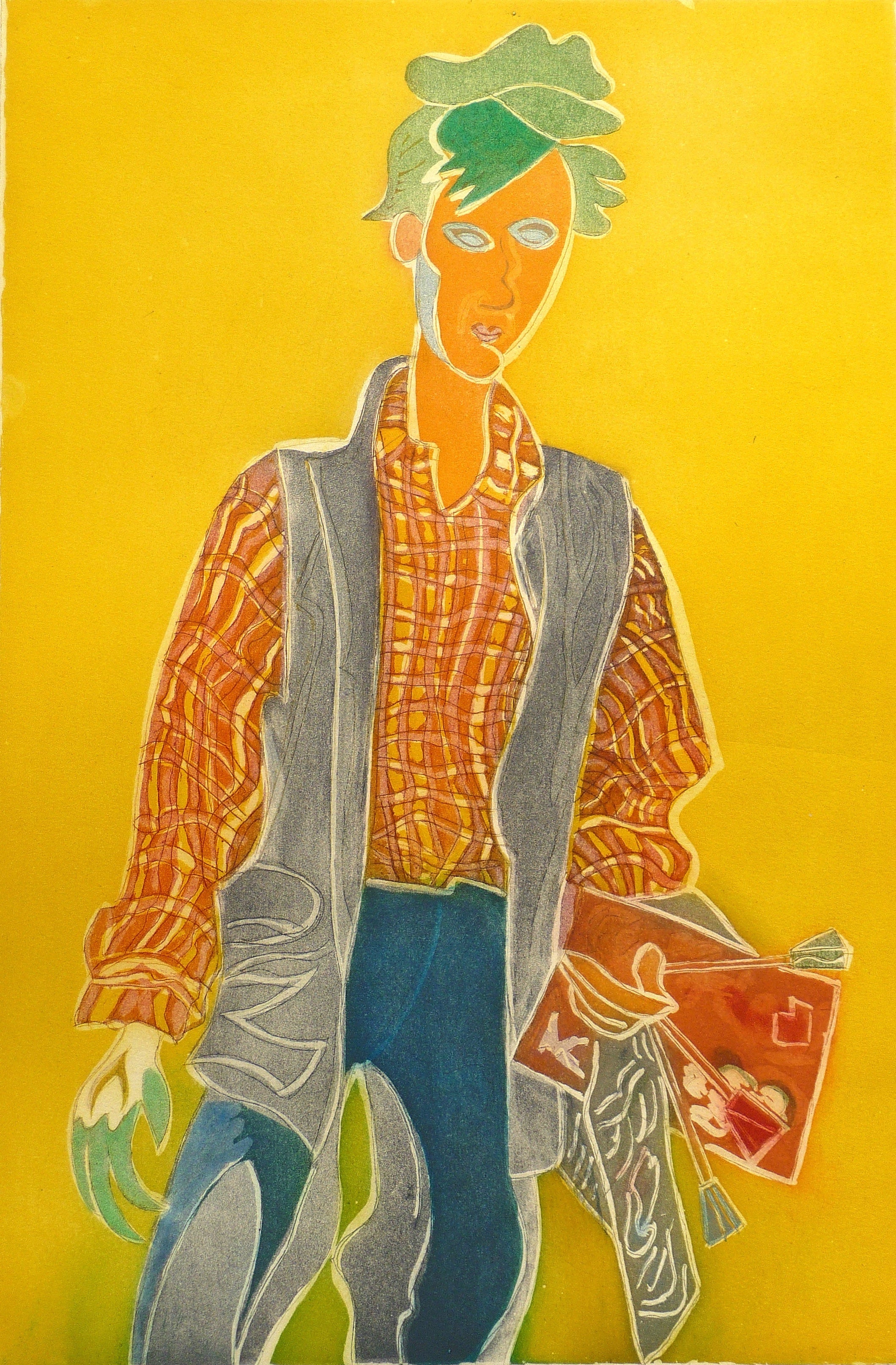 Self-portrait with a palette – Henri Landier