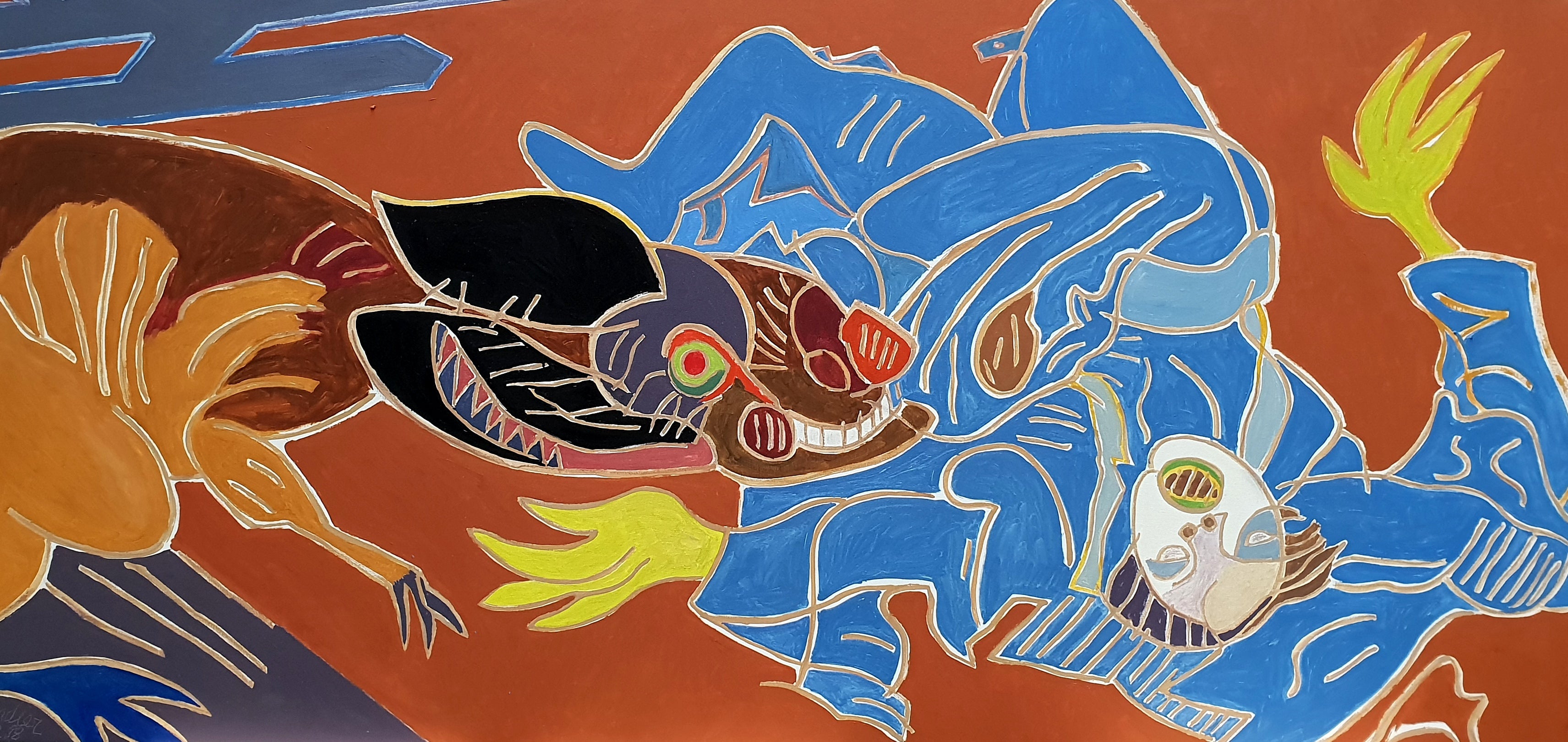 The beast devouring a soldier – Henri Landier