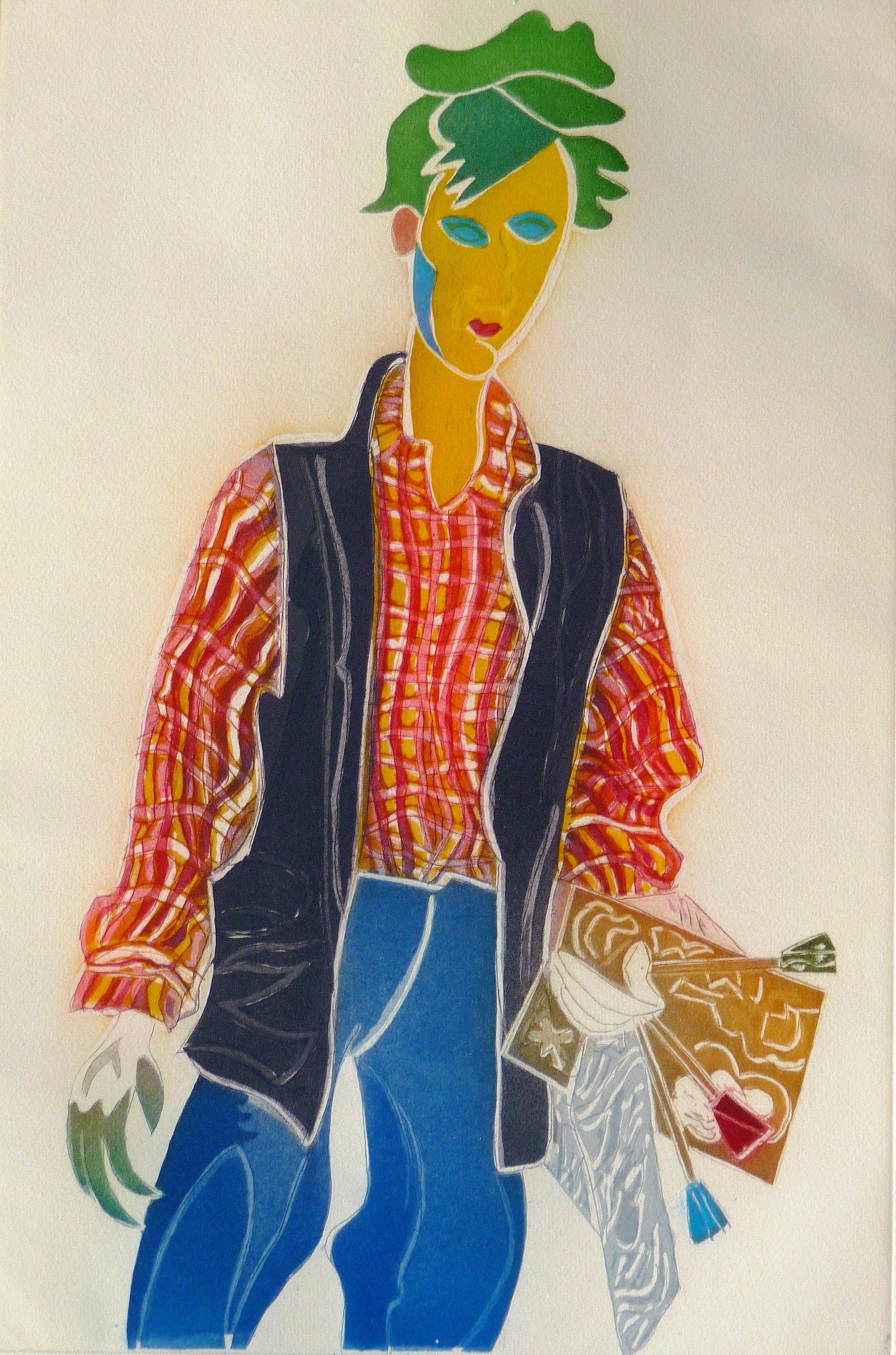 Self-portrait with a palette – Henri Landier